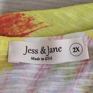 Jess & Jane | Tops | Jess Jane Top Plus Size 2x Art To Wear Abstract ...
